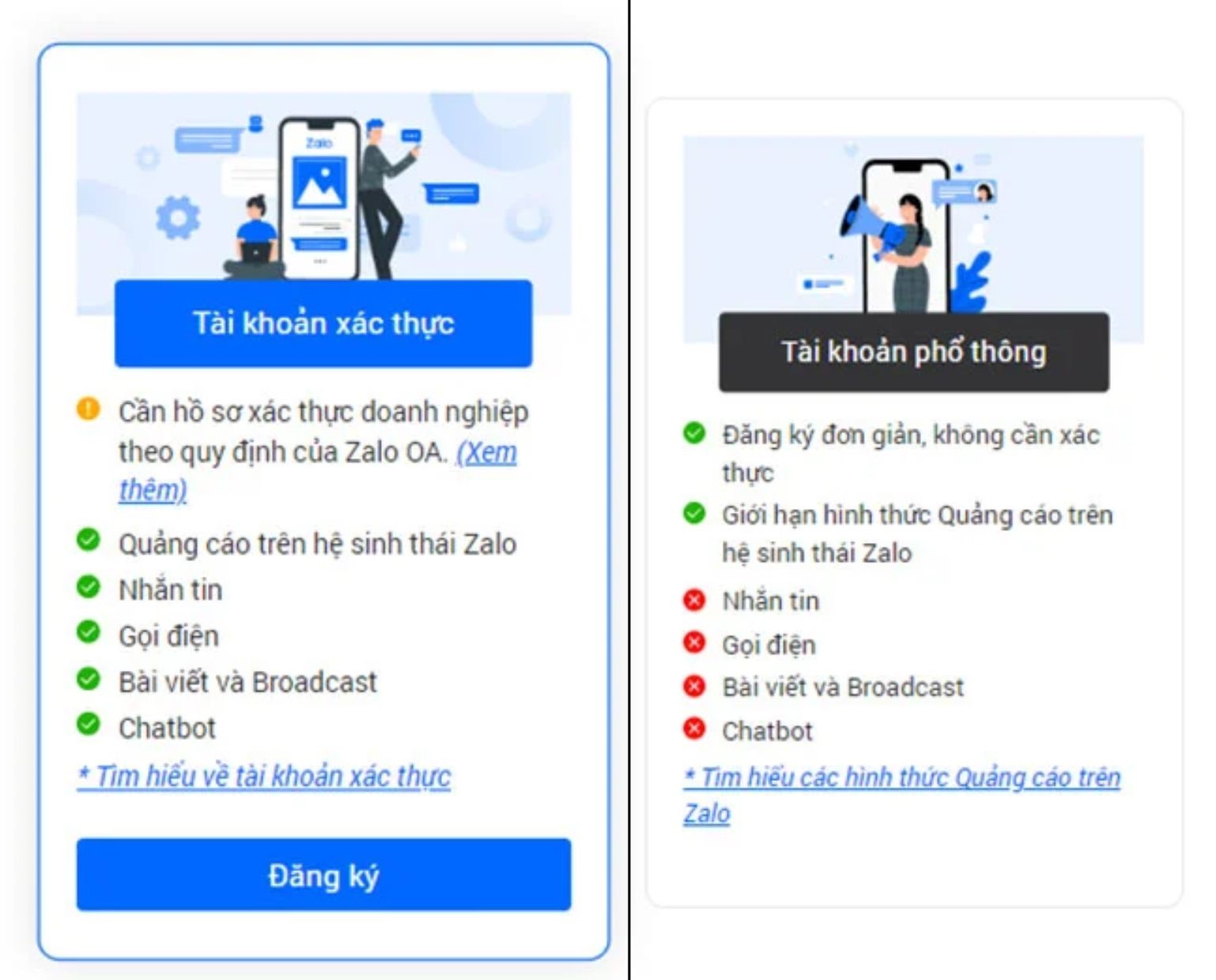 So Sánh Zalo, Zalo Business và Zalo Official Account - akaBiz